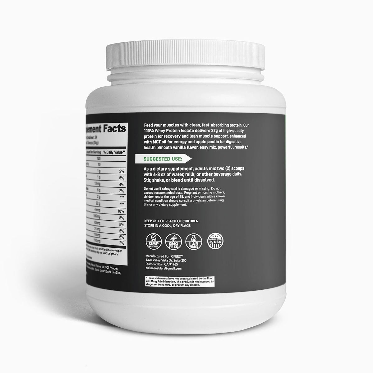 vanilla flavour protein shake mix