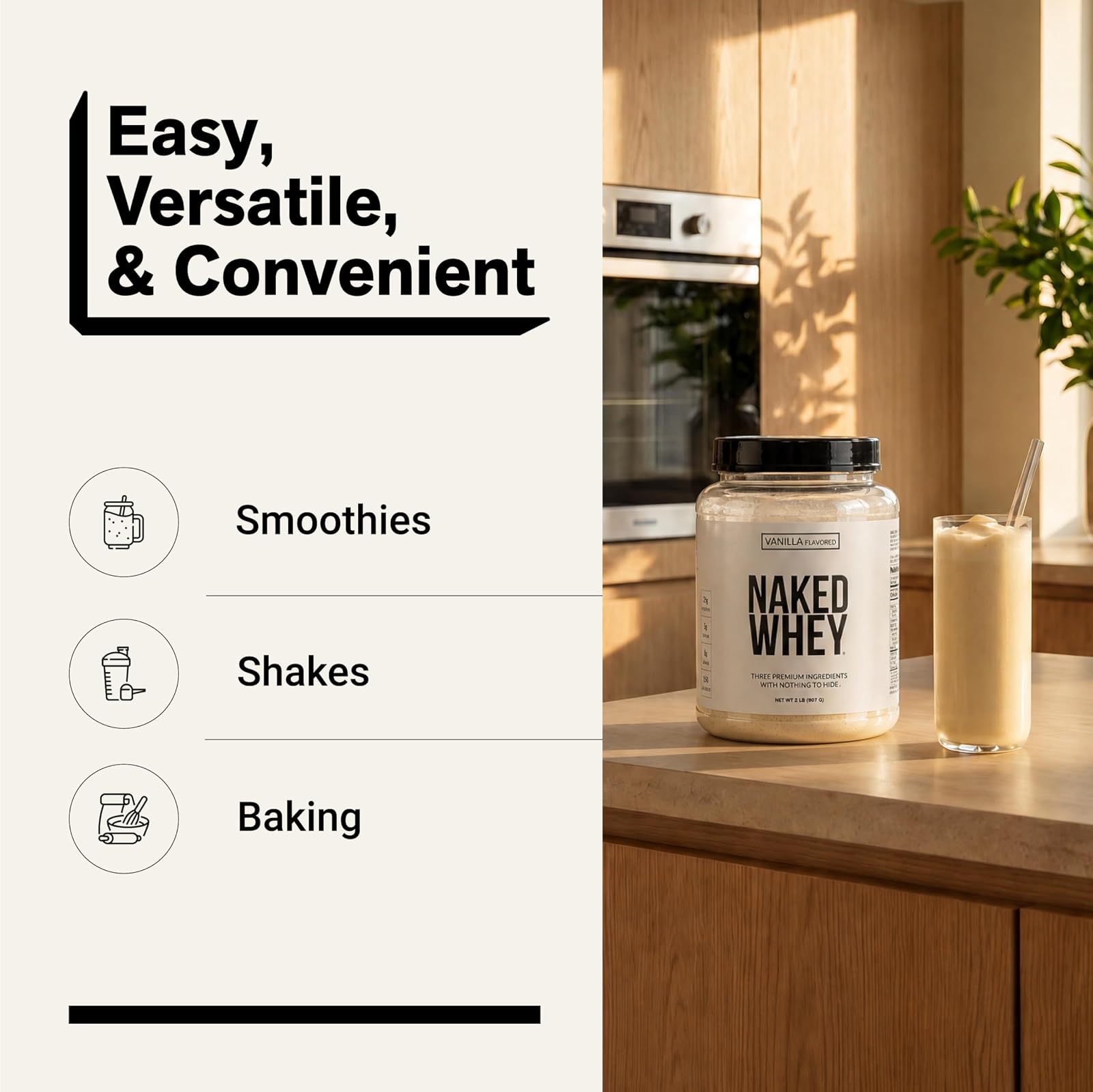 vanilla flavour whey protein for shakes