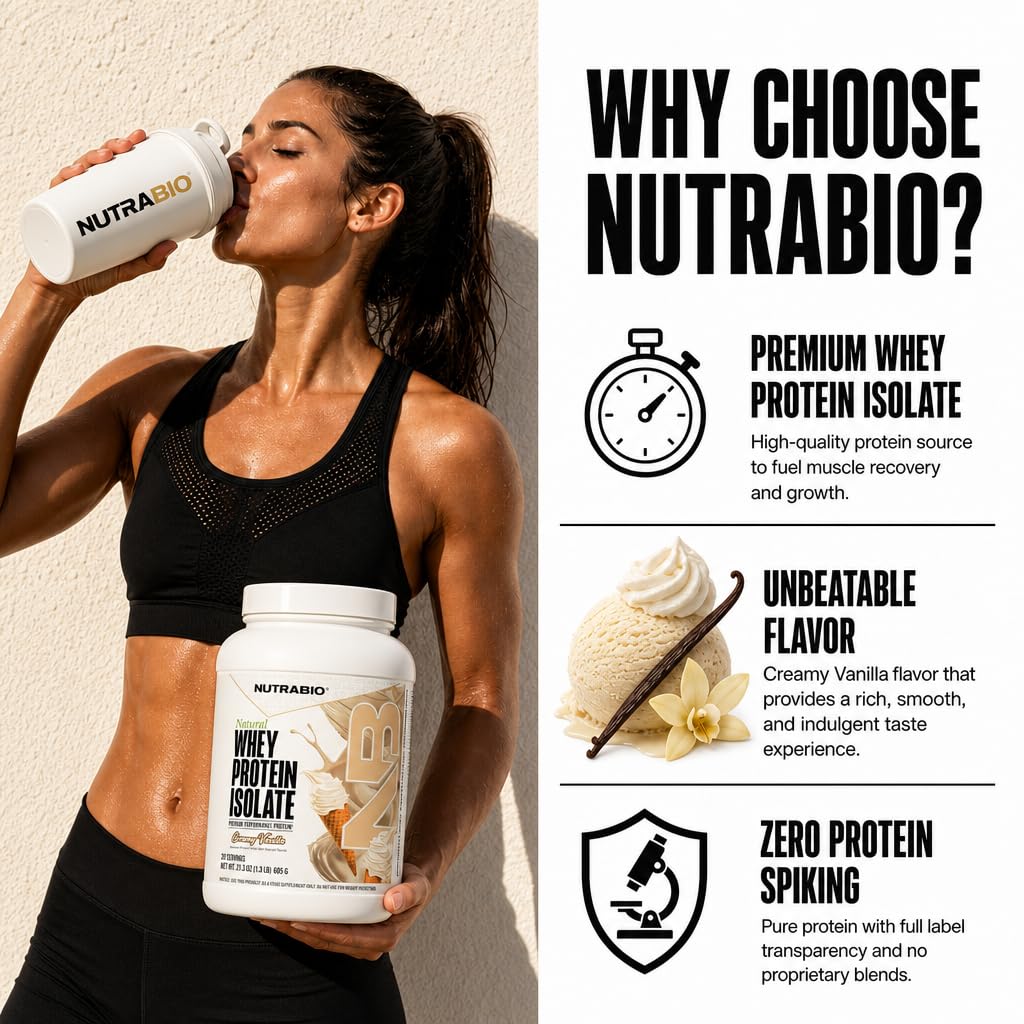 vanilla flavour whey protein supplement