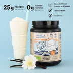 vanilla flavour whey protein supplement