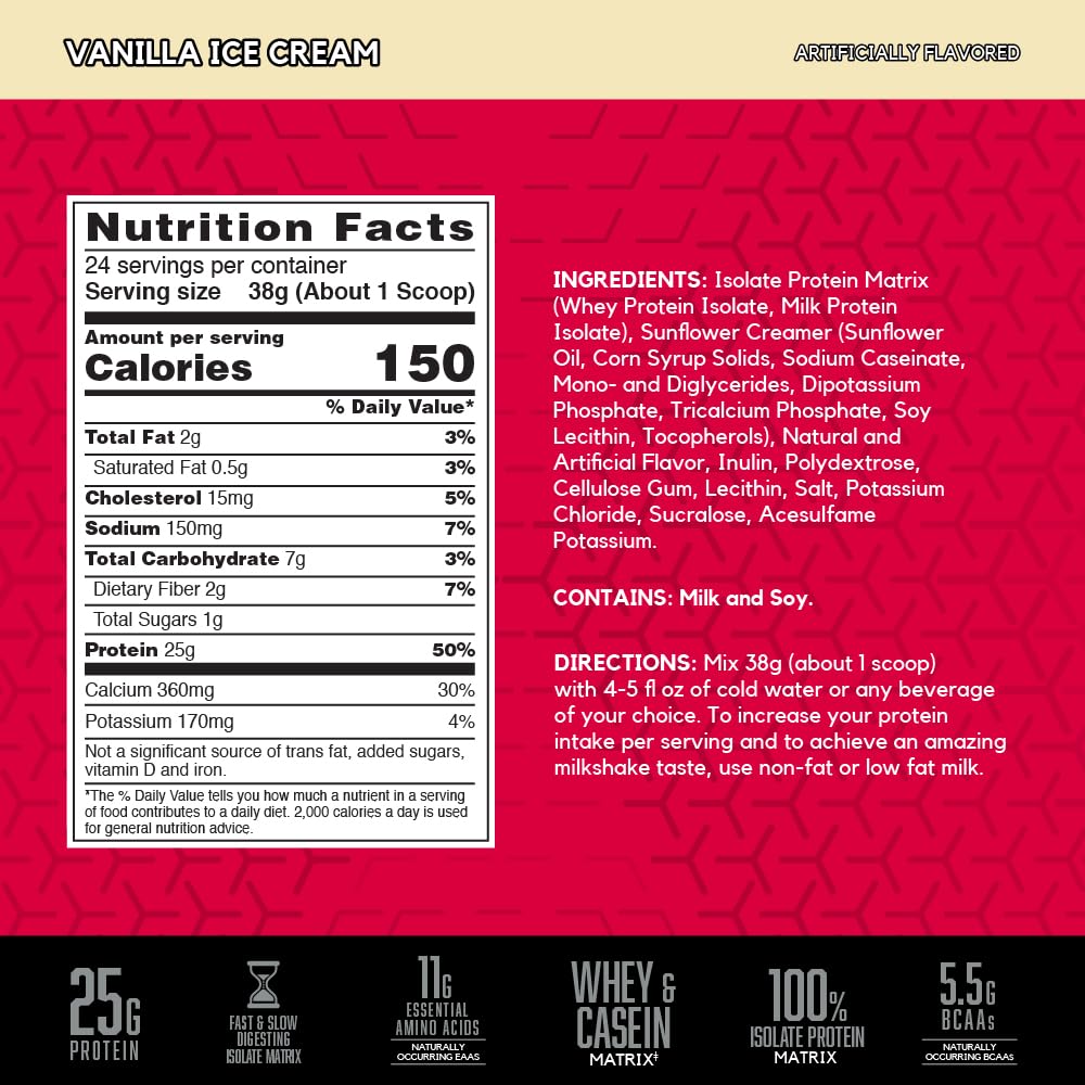 vanilla ice cream whey protein flavor
