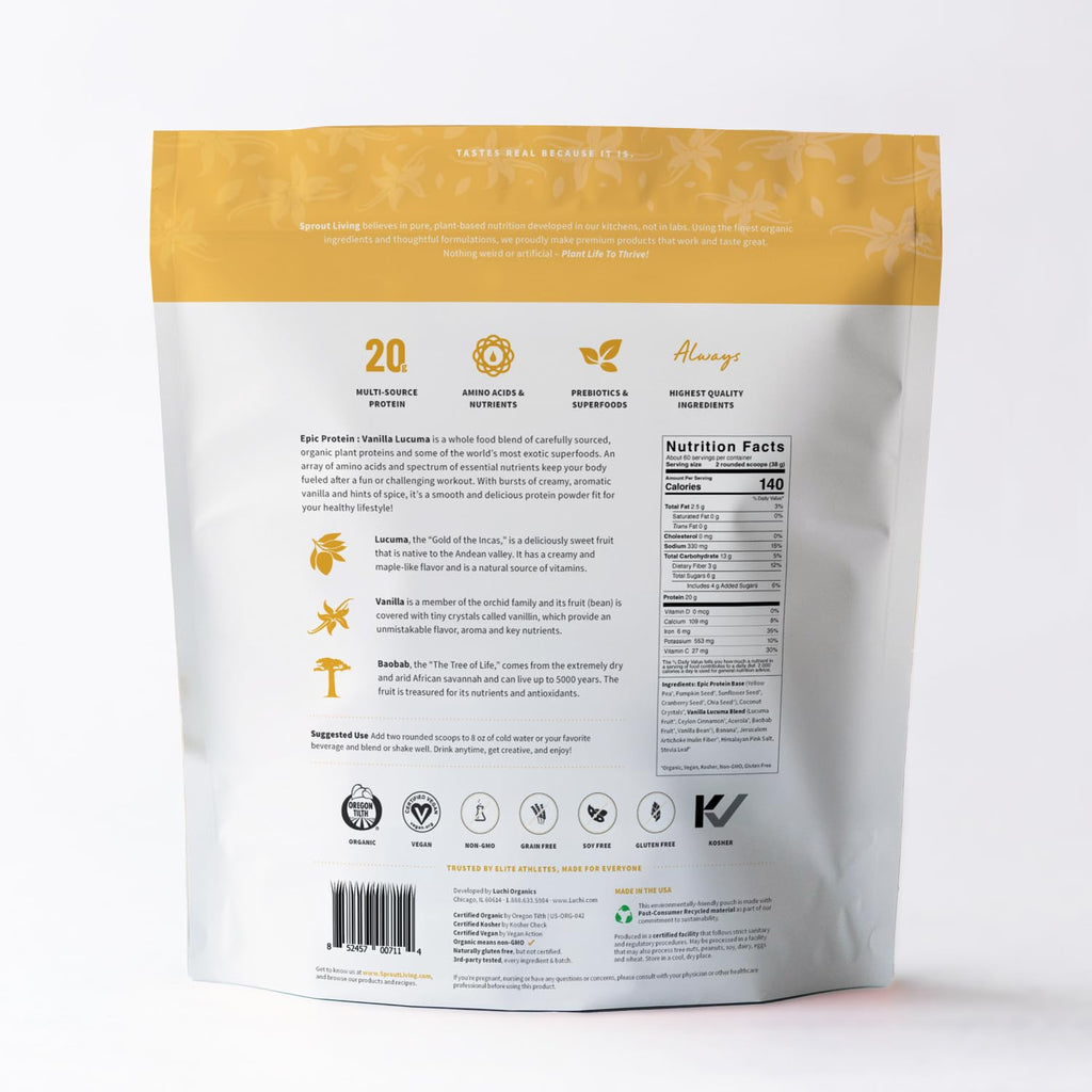 Vanilla Lucuma protein for smoothies