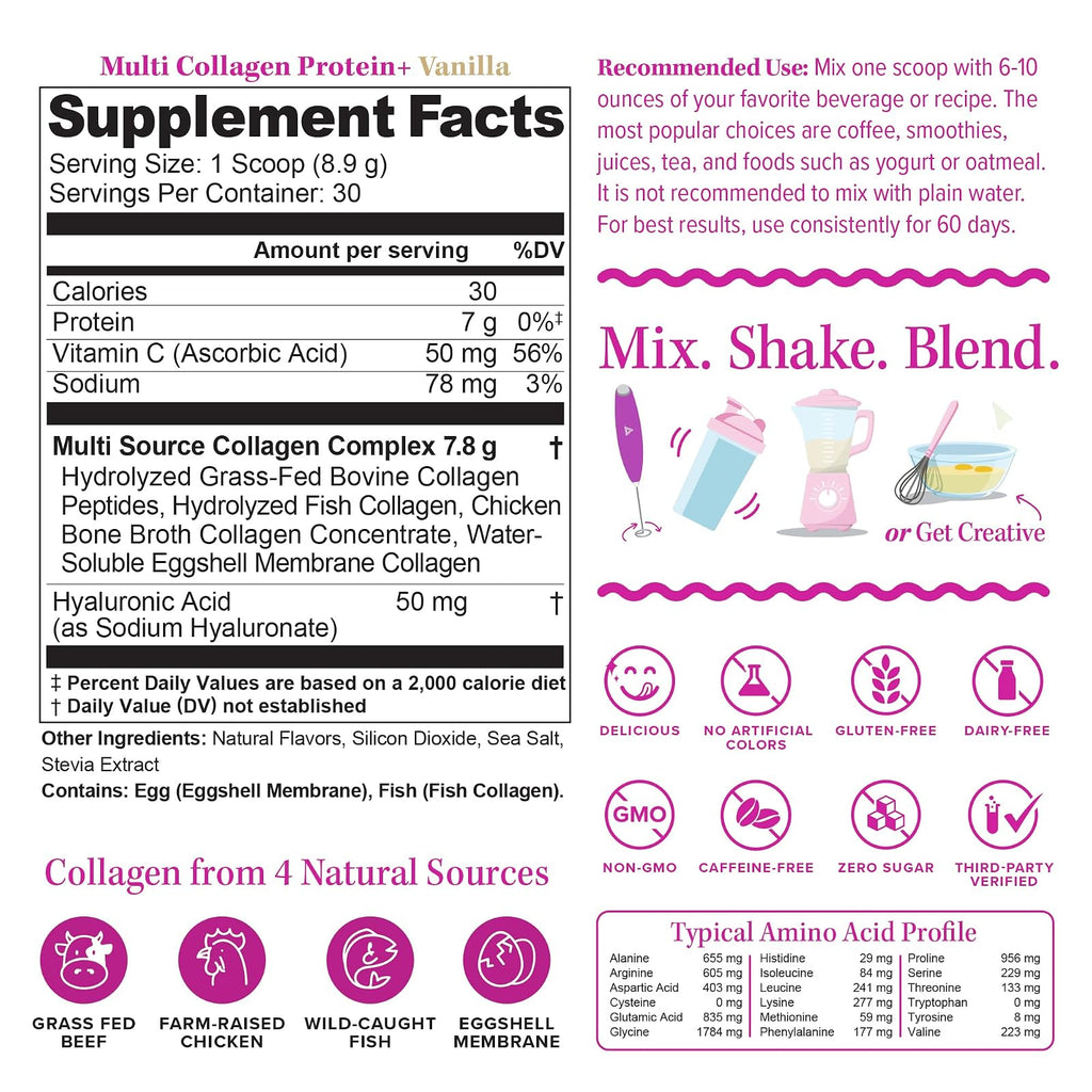 vanilla multi collagen supplement