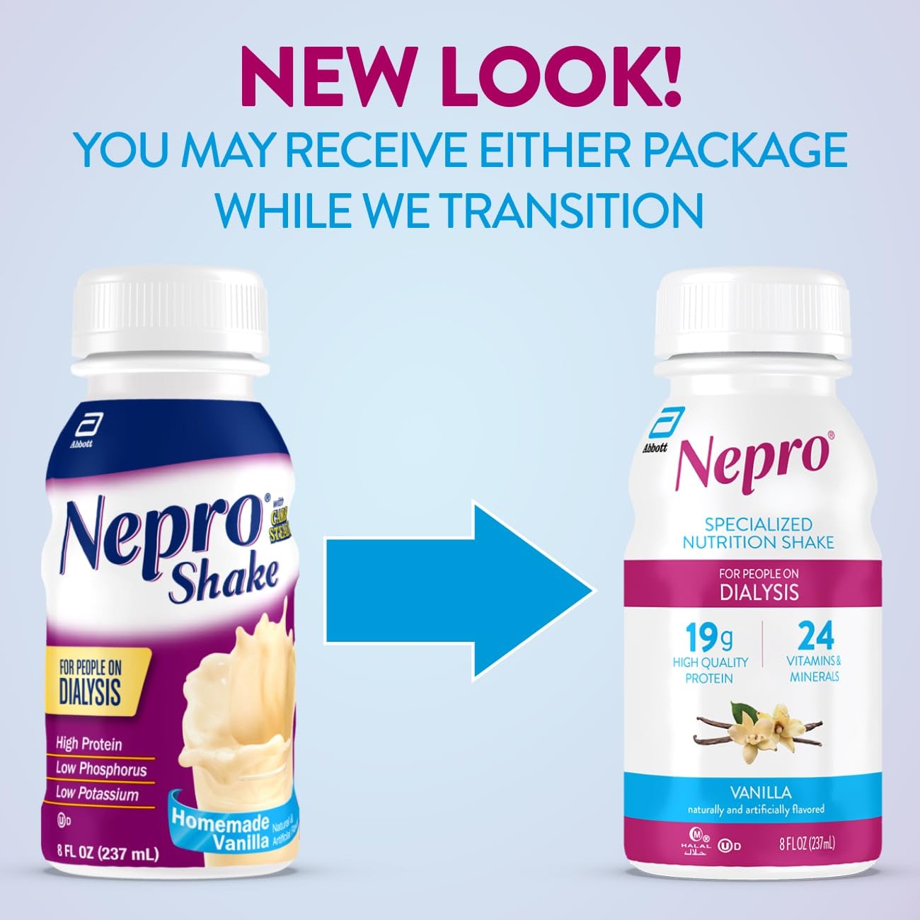 Vanilla Nepro multivitamin shake pack