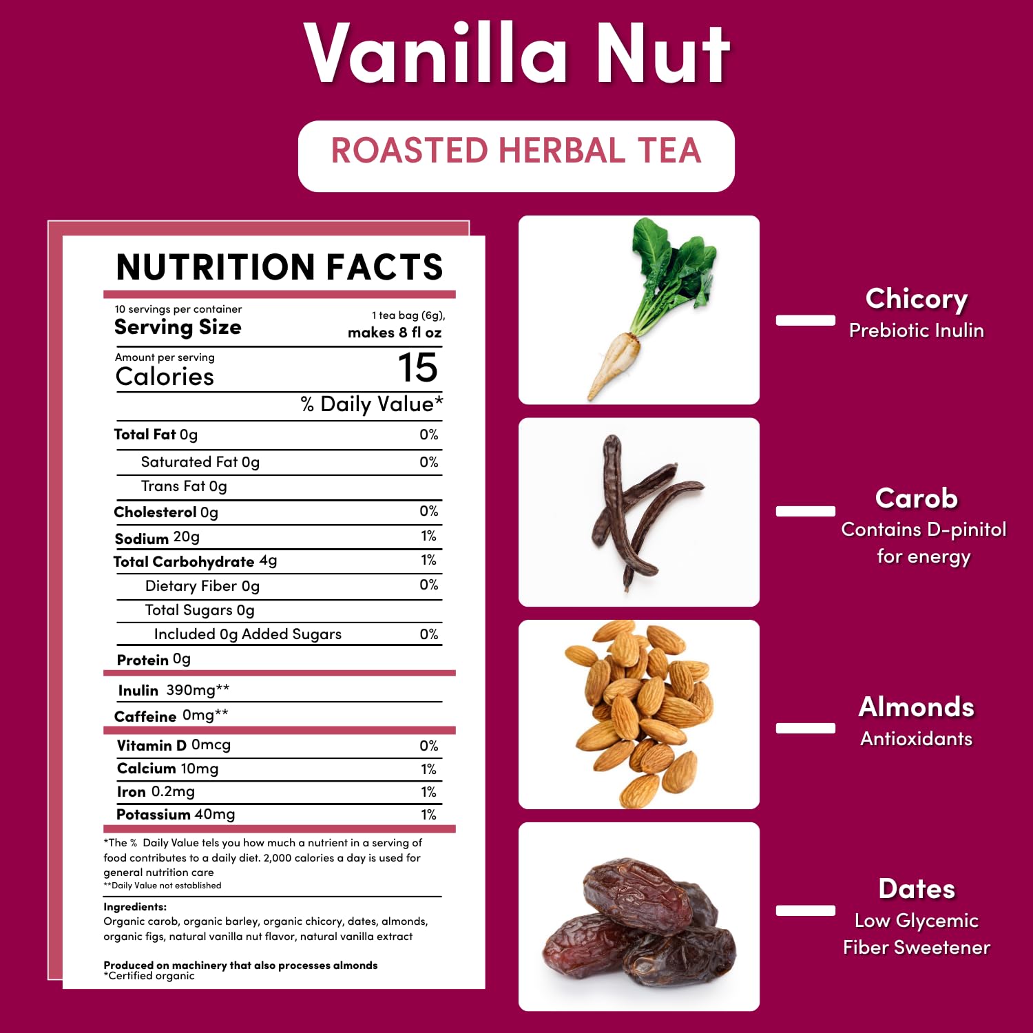 Vanilla Nut herbal tea flavour
