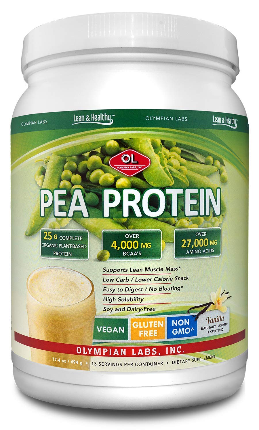Vanilla pea protein for muscle recovery