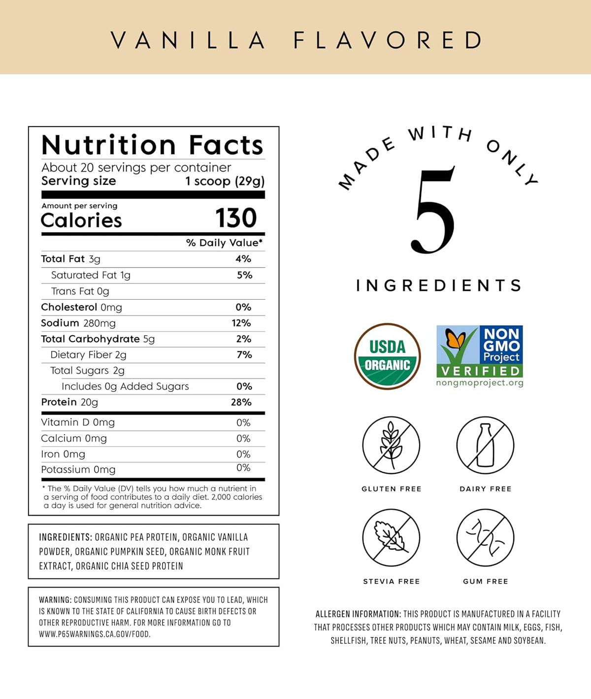 vanilla plant based protein blend