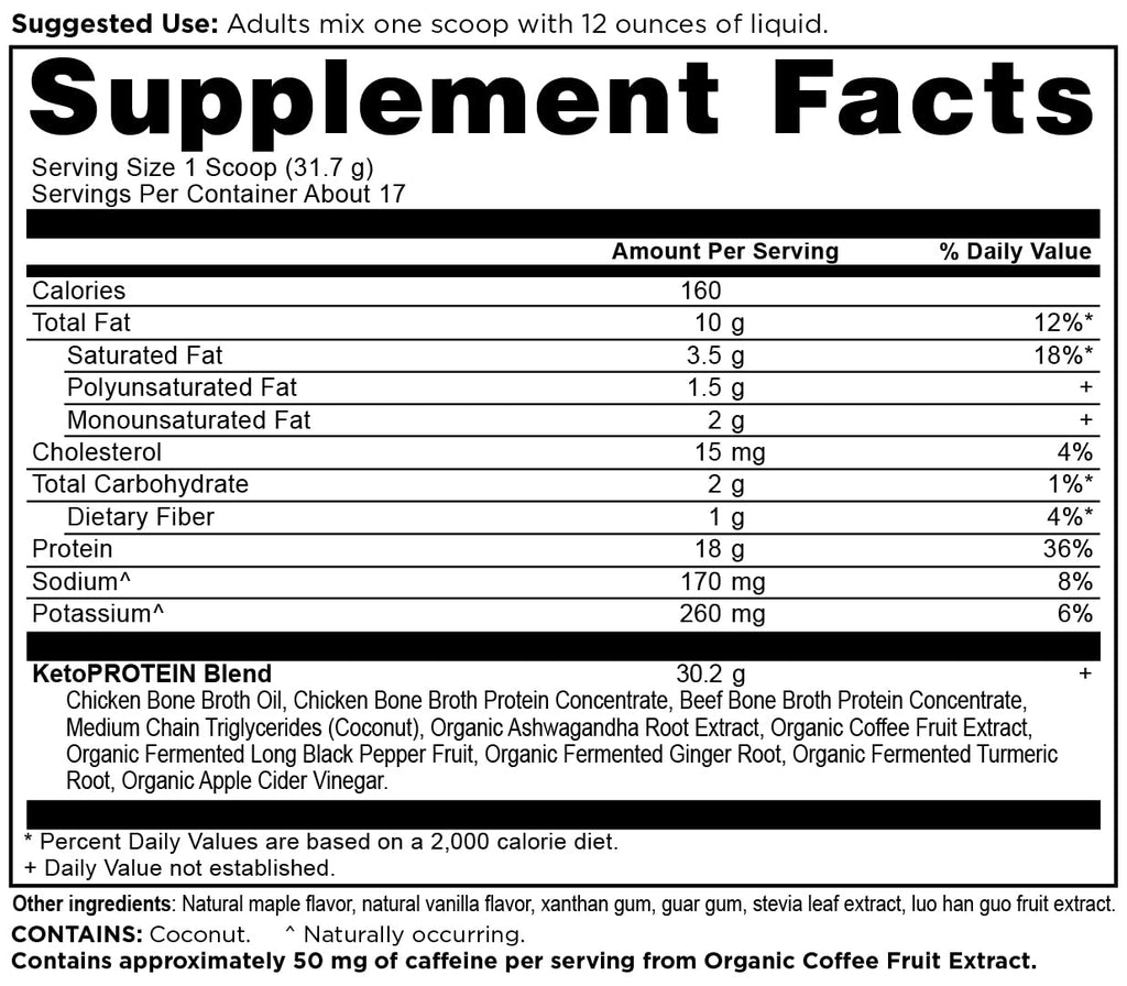 Vanilla plant based protein powder