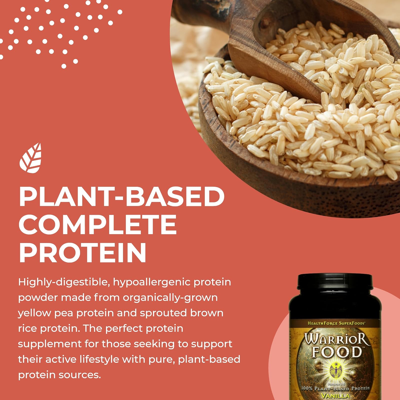 Vanilla plant protein for smoothies