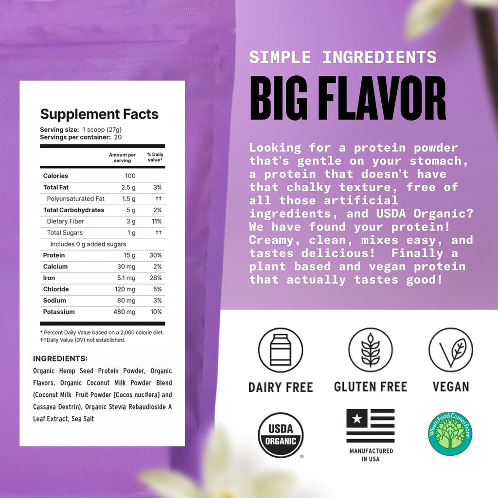 vanilla plant protein supplement