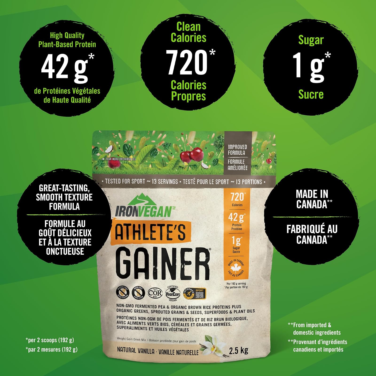 Vanilla protein powder for energy boost