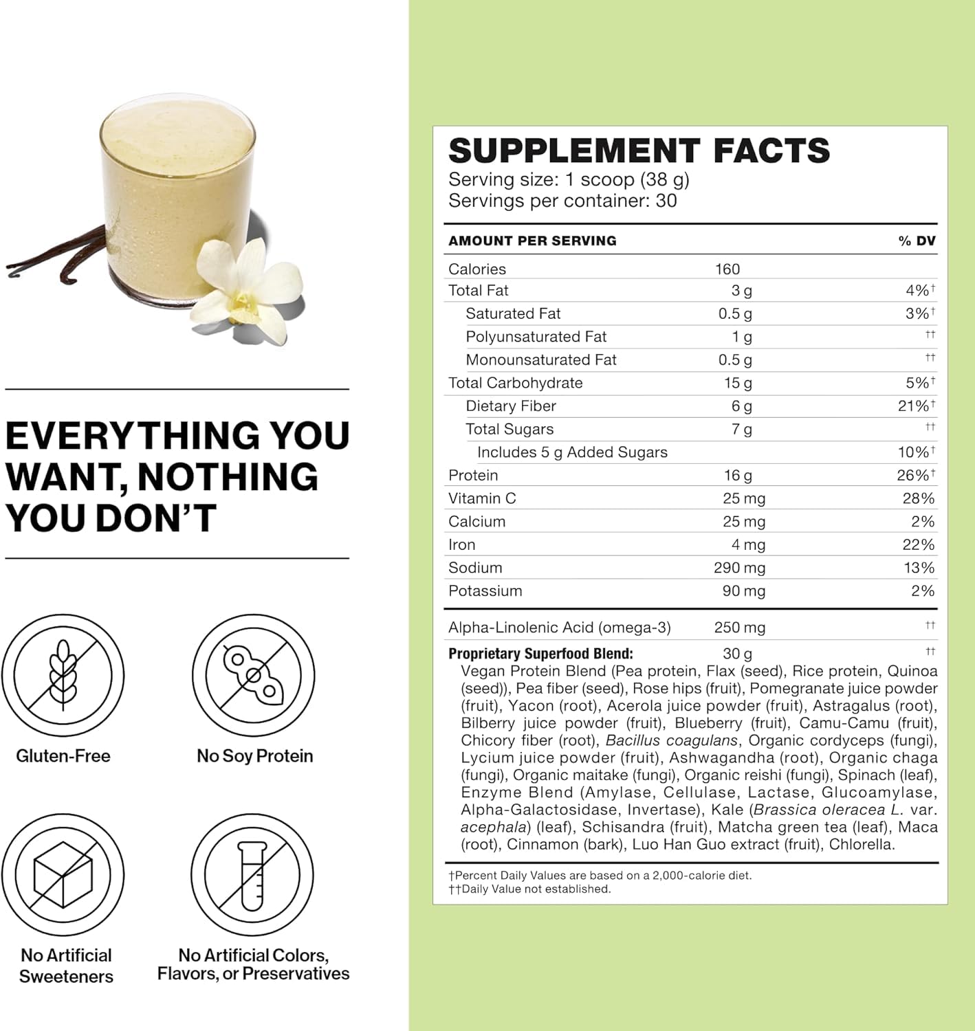 vanilla protein shake mix