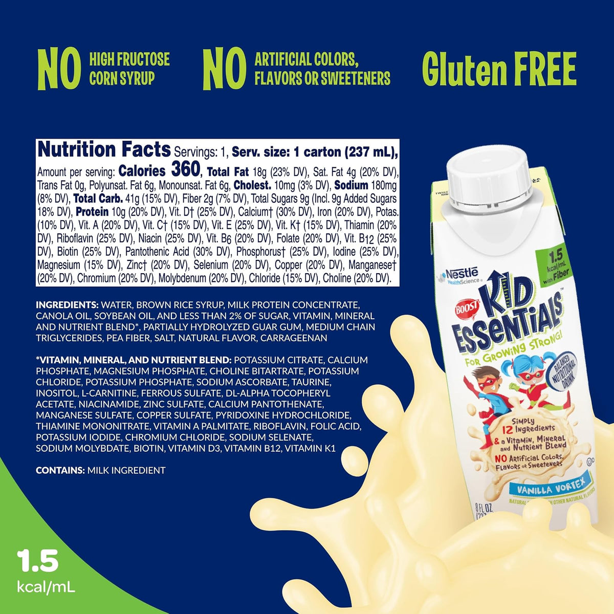 Vanilla Vortex kids nutritional drink