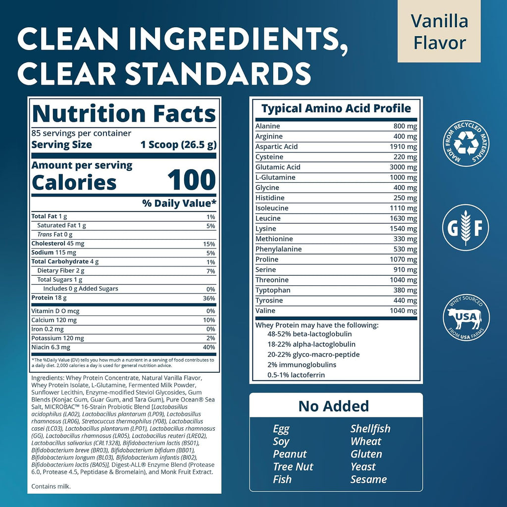 Vanilla whey protein for delicious smoothies