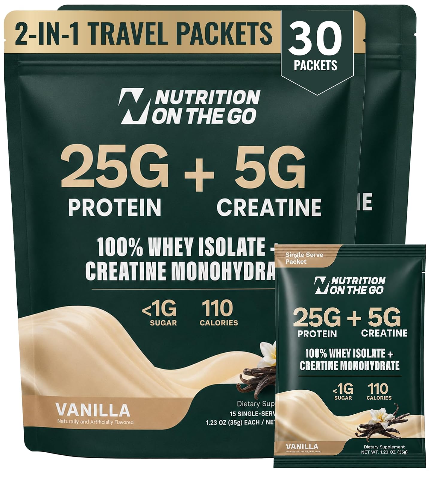 vanilla whey protein isolate pack