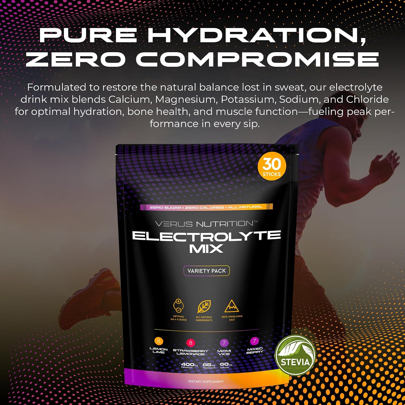 Variety electrolyte powder for hydration