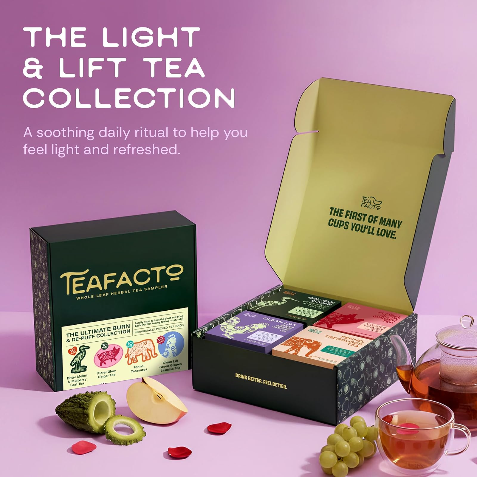 variety of herbal tea flavours