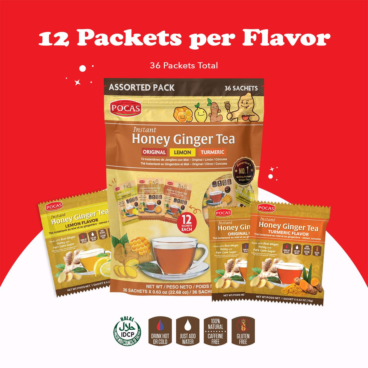 variety pack of ginger tea