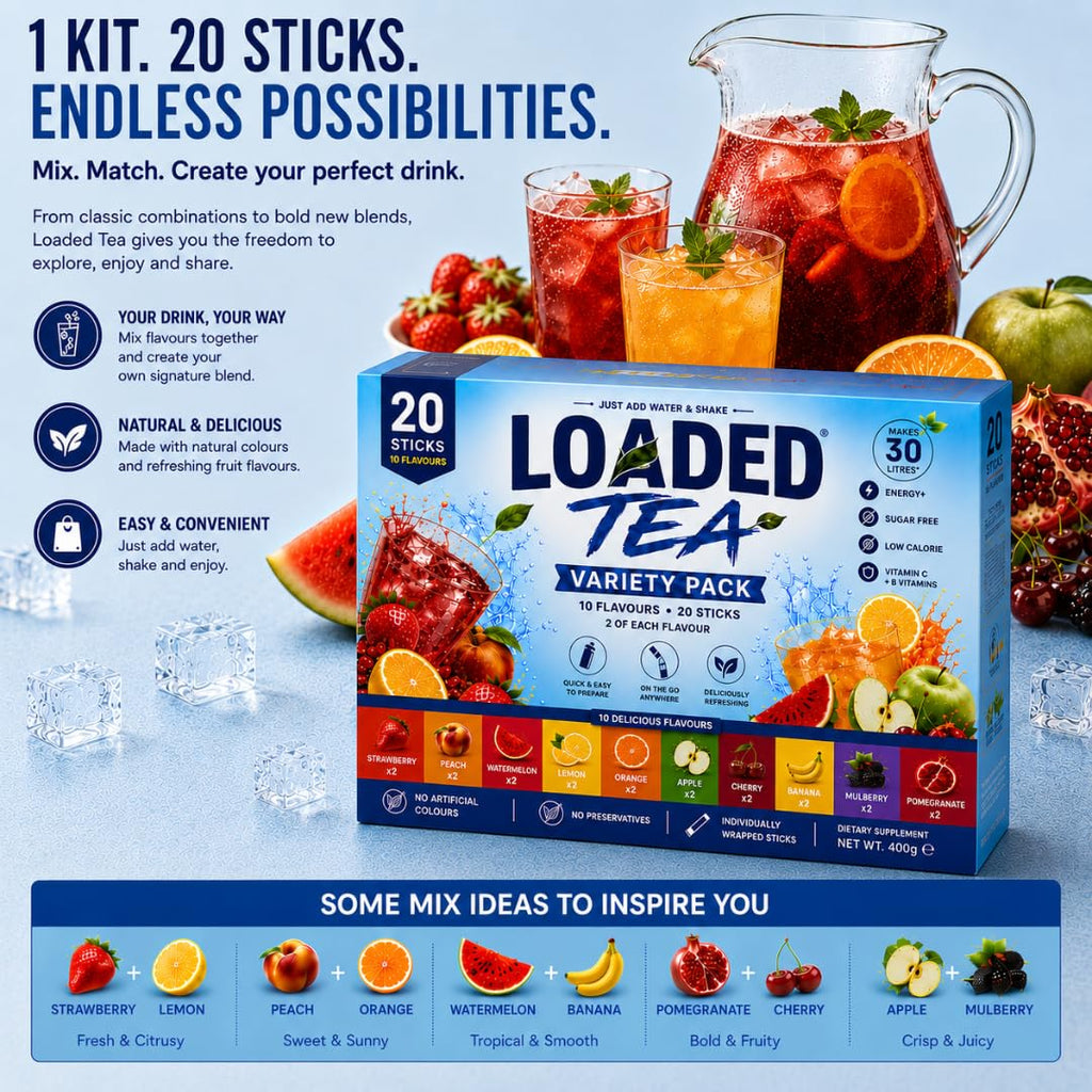 variety pack of herbal tea bags