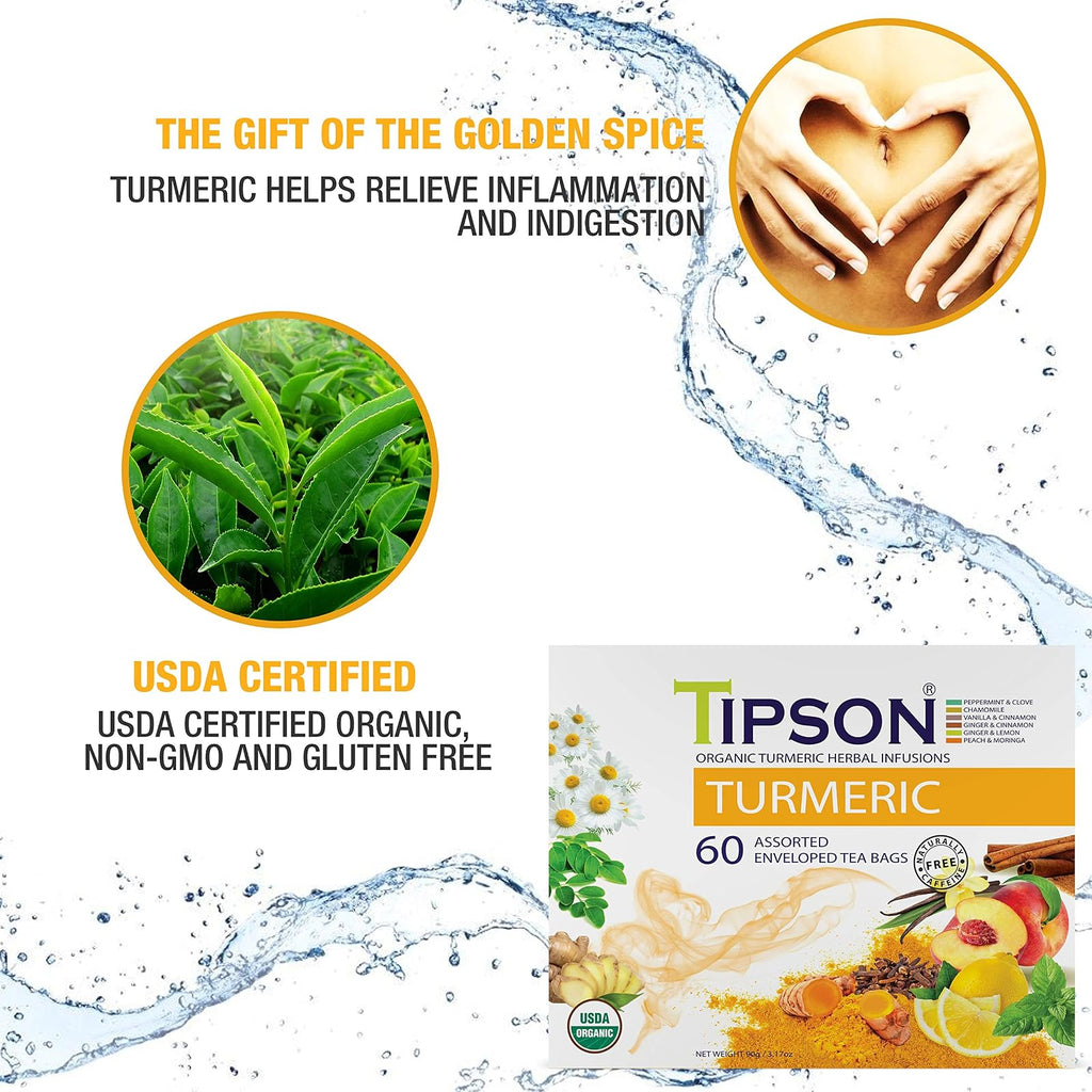 variety sampler of turmeric tea bags