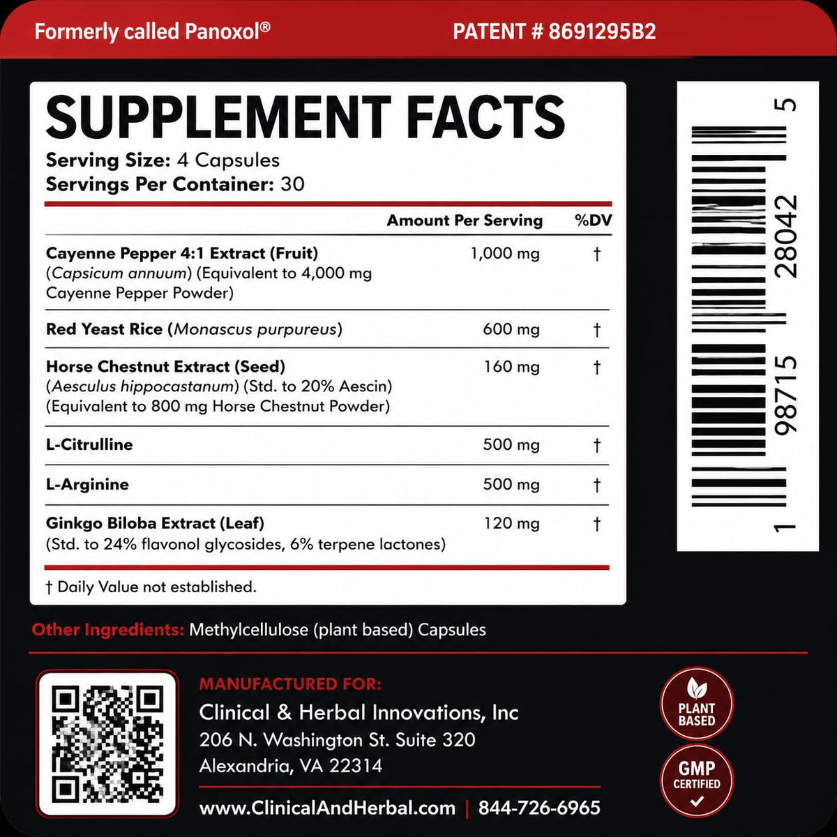 Vasonoxol veggie capsules for workout energy
