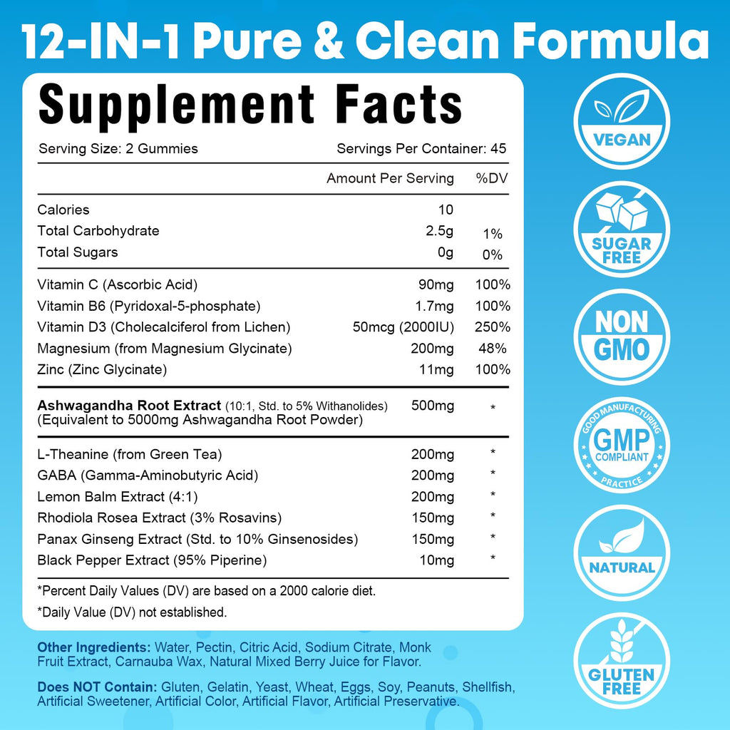 Vazatisi vegan Ashwagandha gummies for health