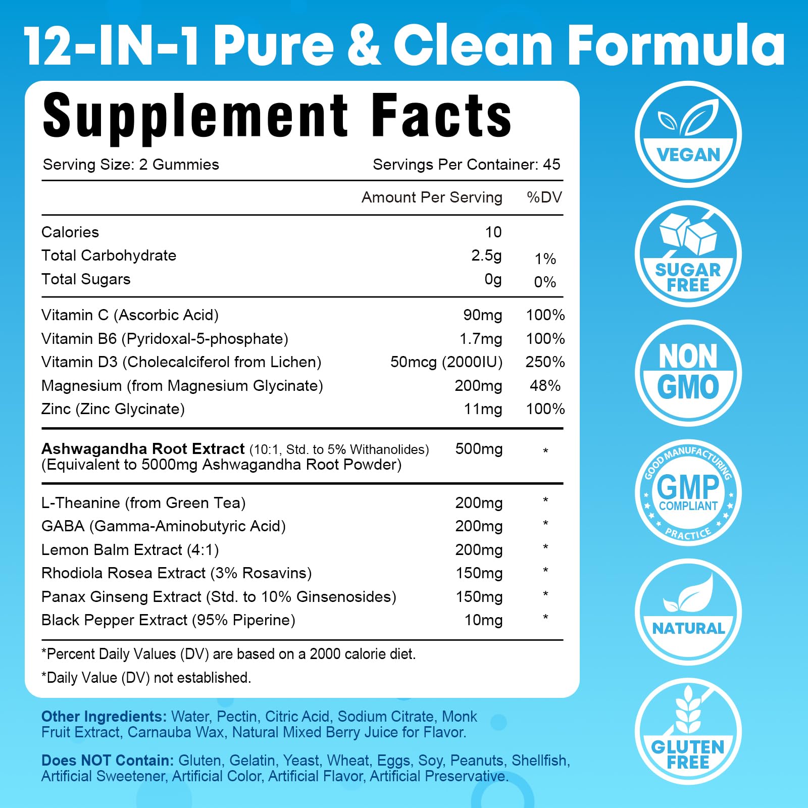 Vazatisi vegan Ashwagandha gummies for health