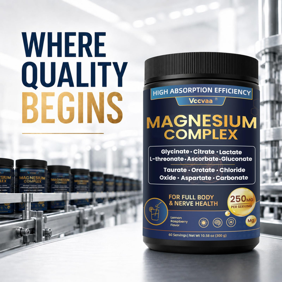 Vccvaa magnesium powder for daily wellness