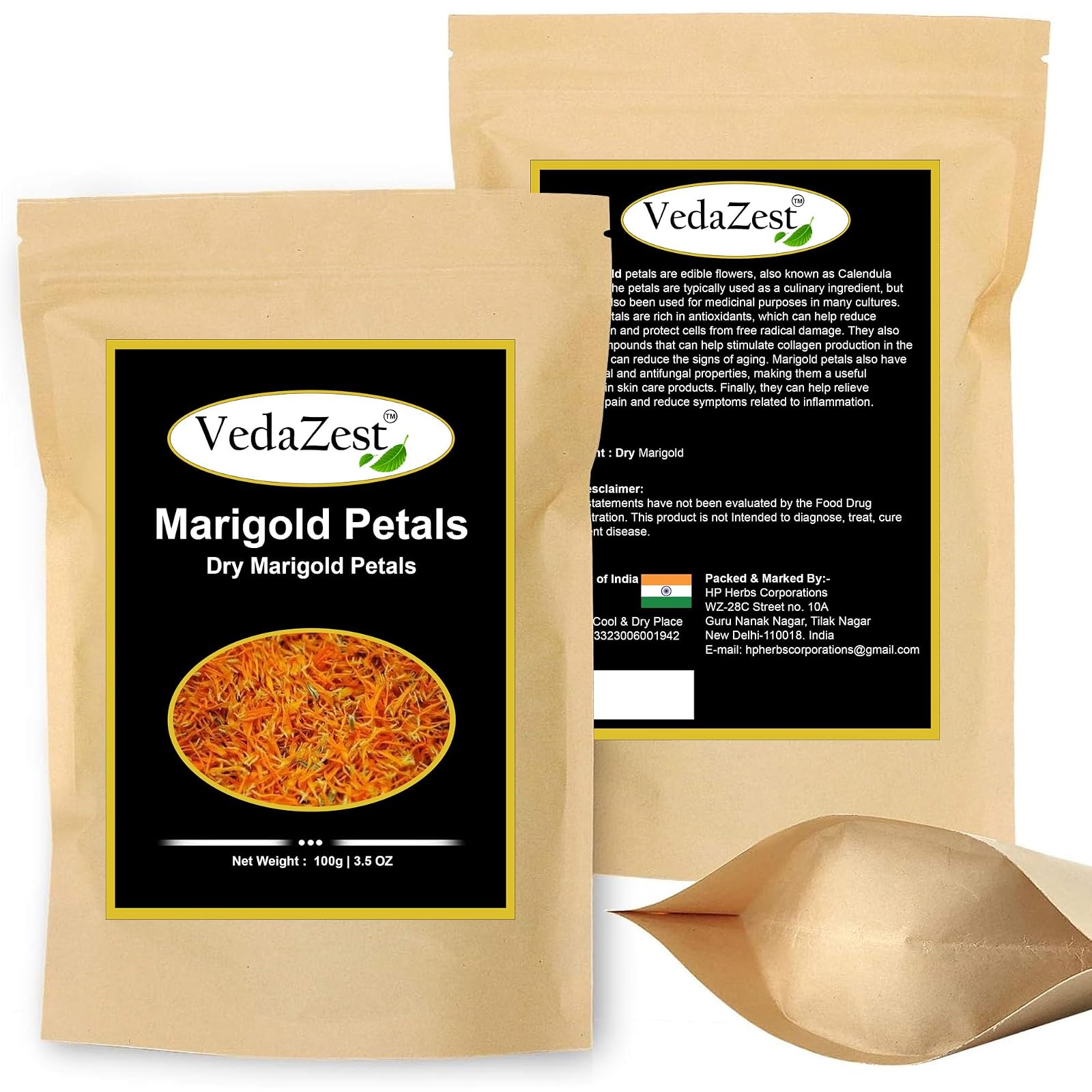 VedaZest dried marigold petals tea