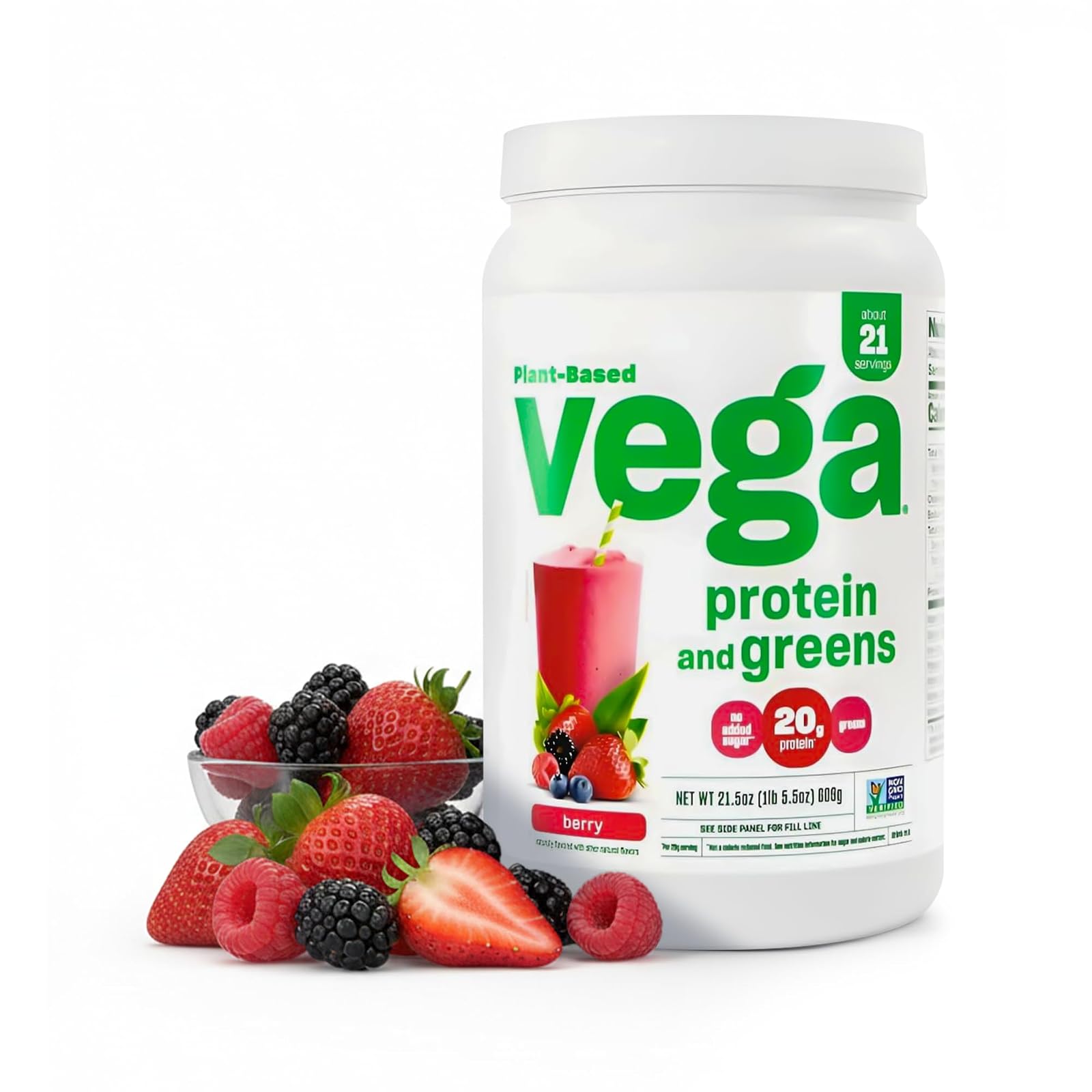 Vega plant protein supergreens blend