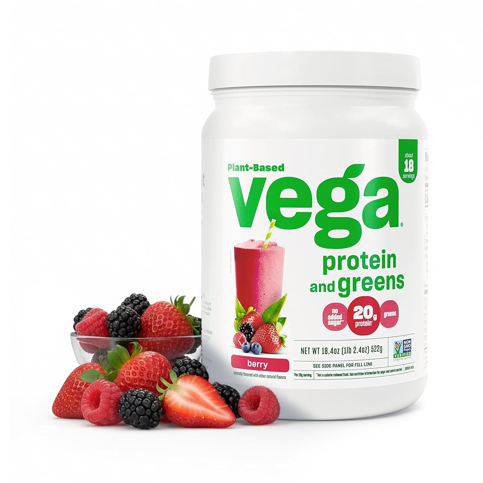 Vega plant protein supergreens blend
