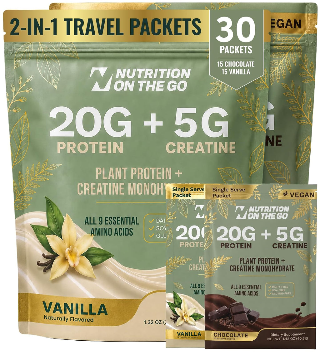 Vega protein and creatine travel packets
