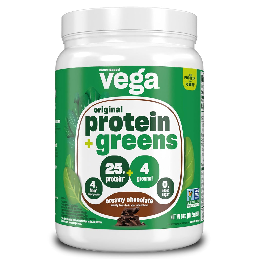 Vega Protein and Greens chocolate powder