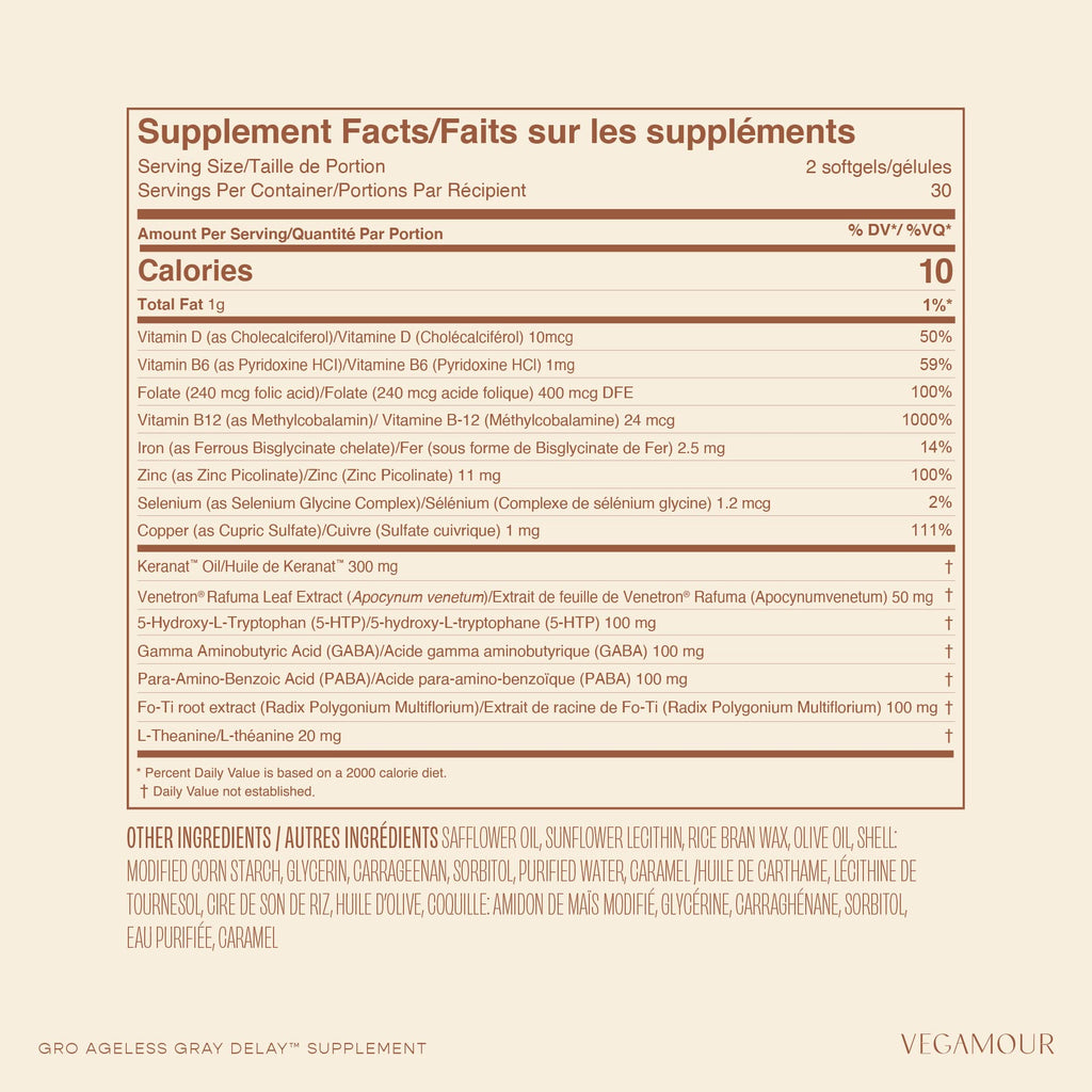 VEGAMOUR GRO Ageless vitamins for scalp health
