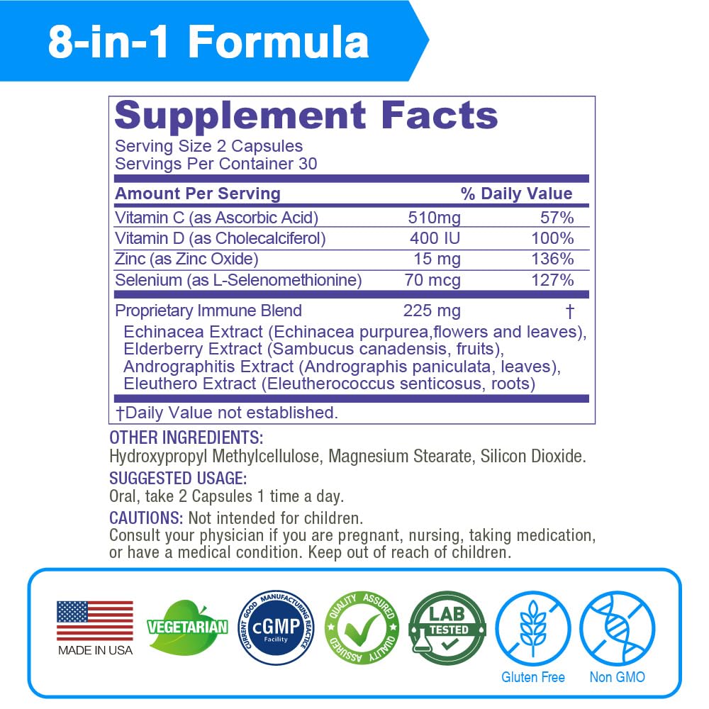 Vegan 8 in 1 immune support formula