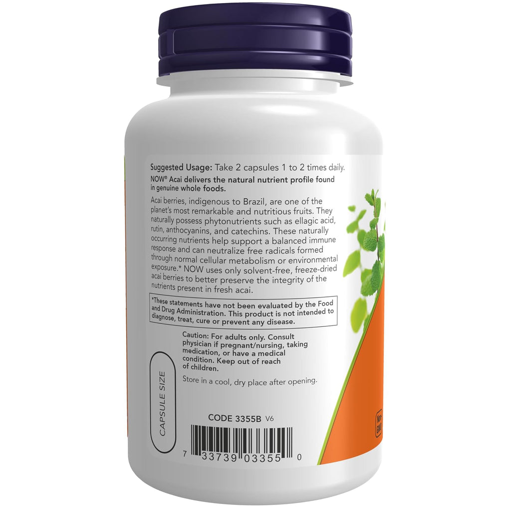 Vegan acai supplement for energy