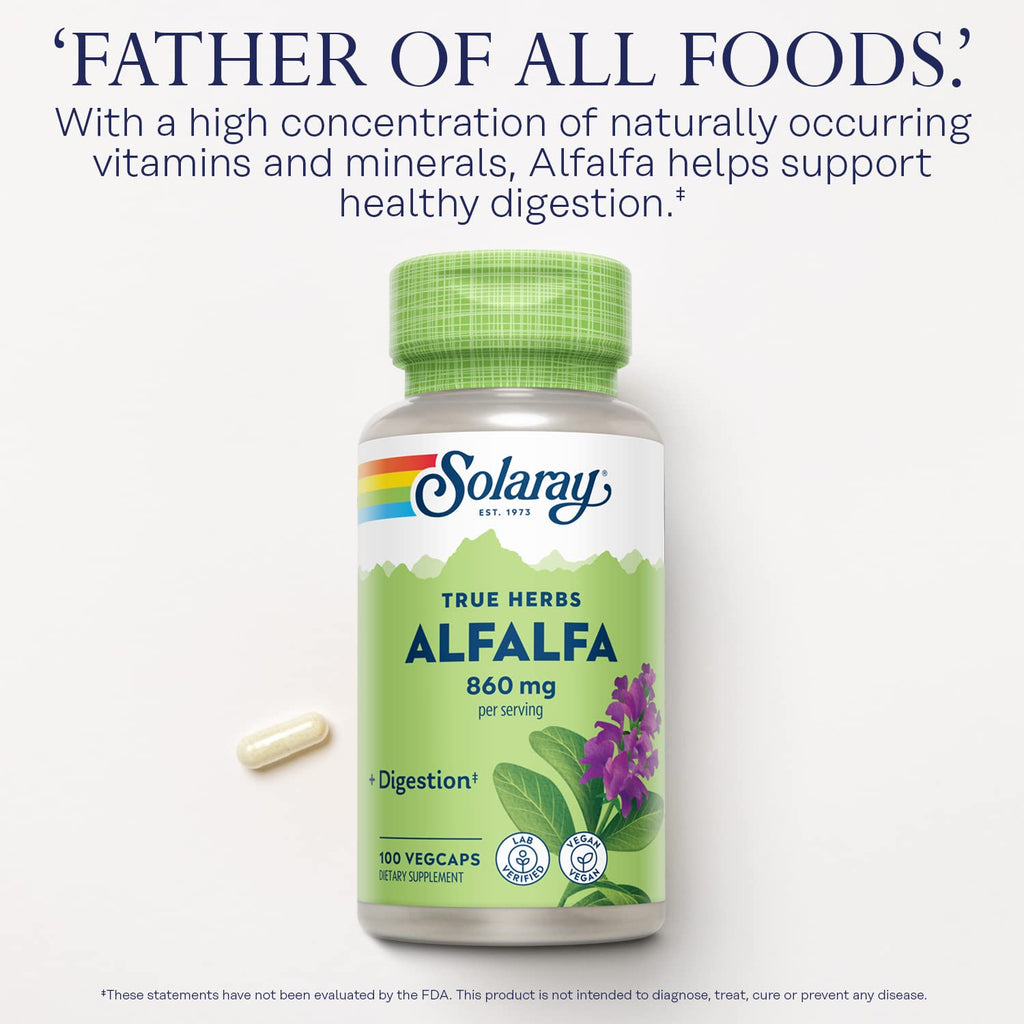 Vegan alfalfa leaf capsules for energy