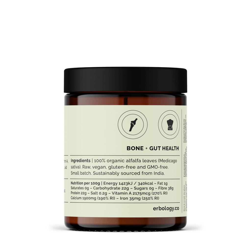 vegan alfalfa powder rich in nutrients