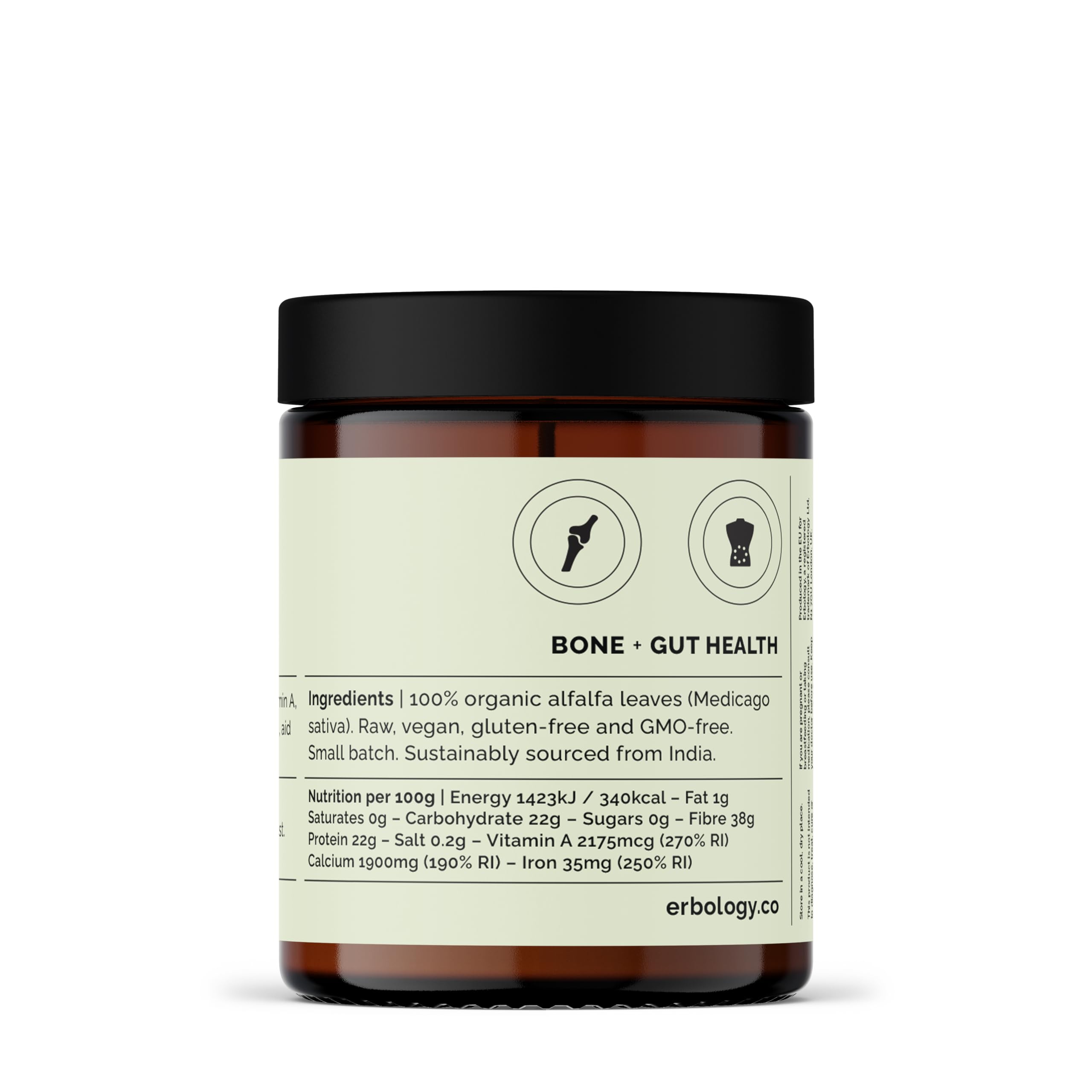 vegan alfalfa powder rich in nutrients