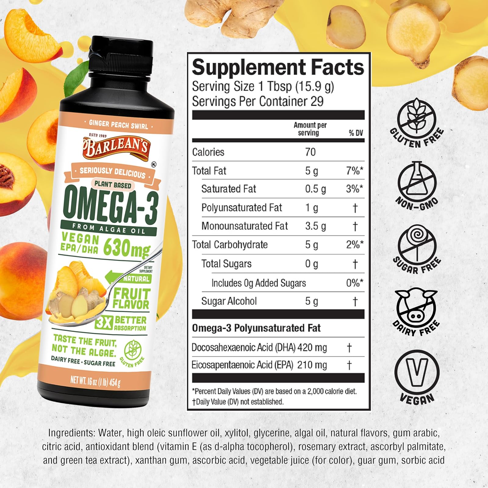 Vegan algae omega 3 alternative