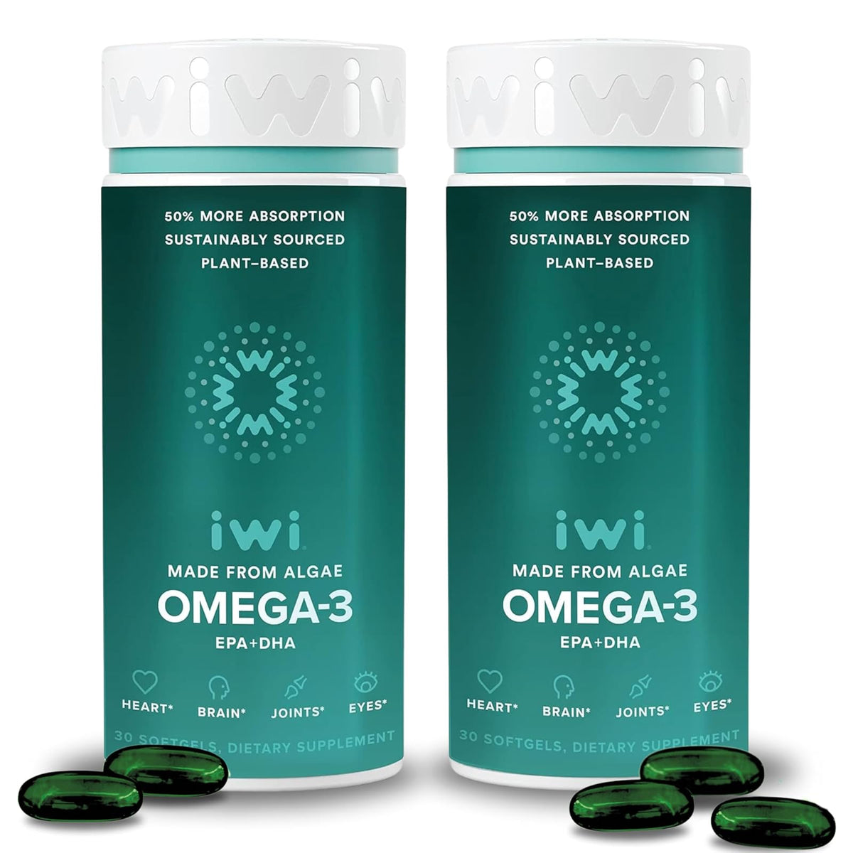 vegan algae omega 3 softgels