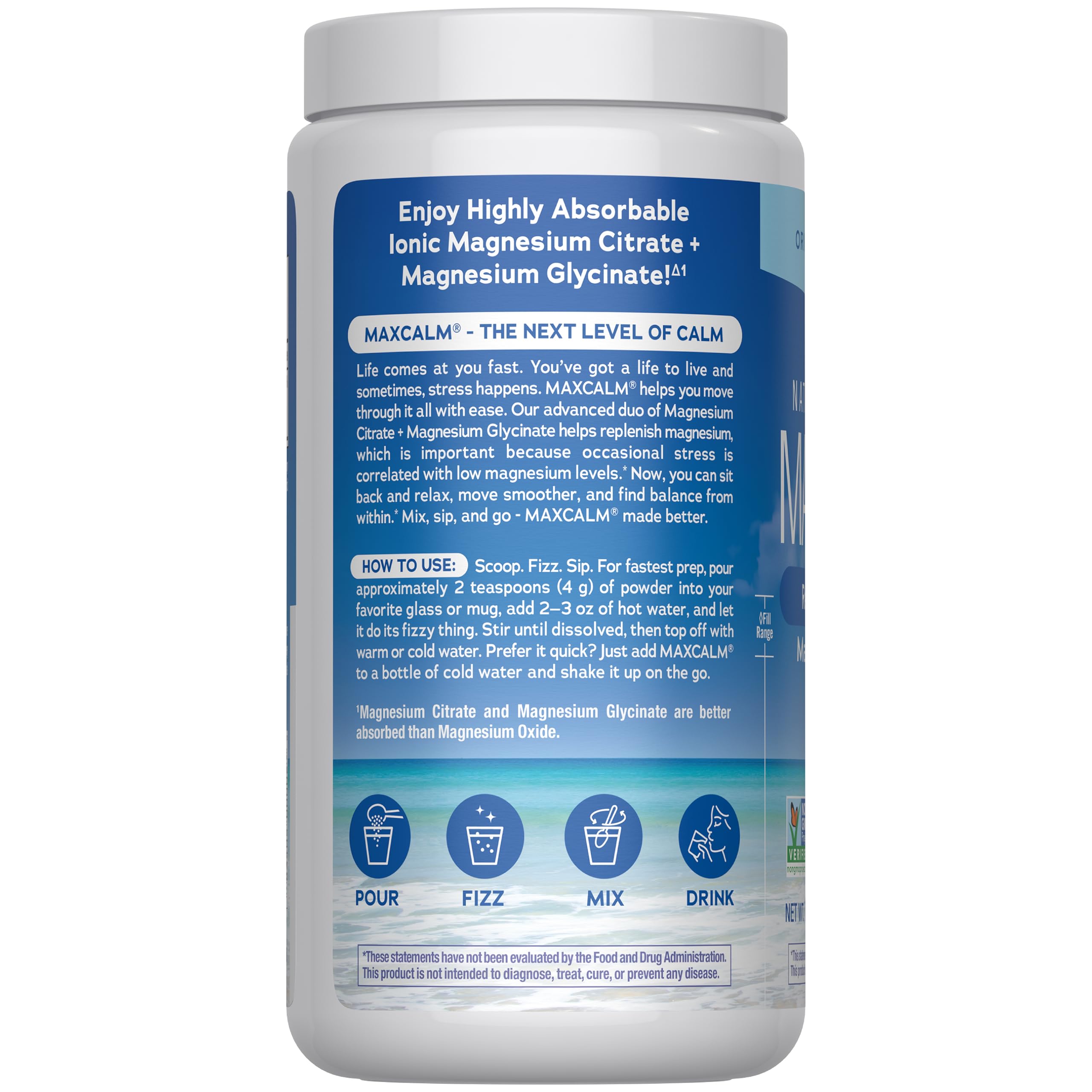 vegan anti-stress magnesium powder