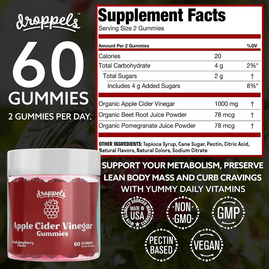 Vegan apple cider vinegar gummies for gut health