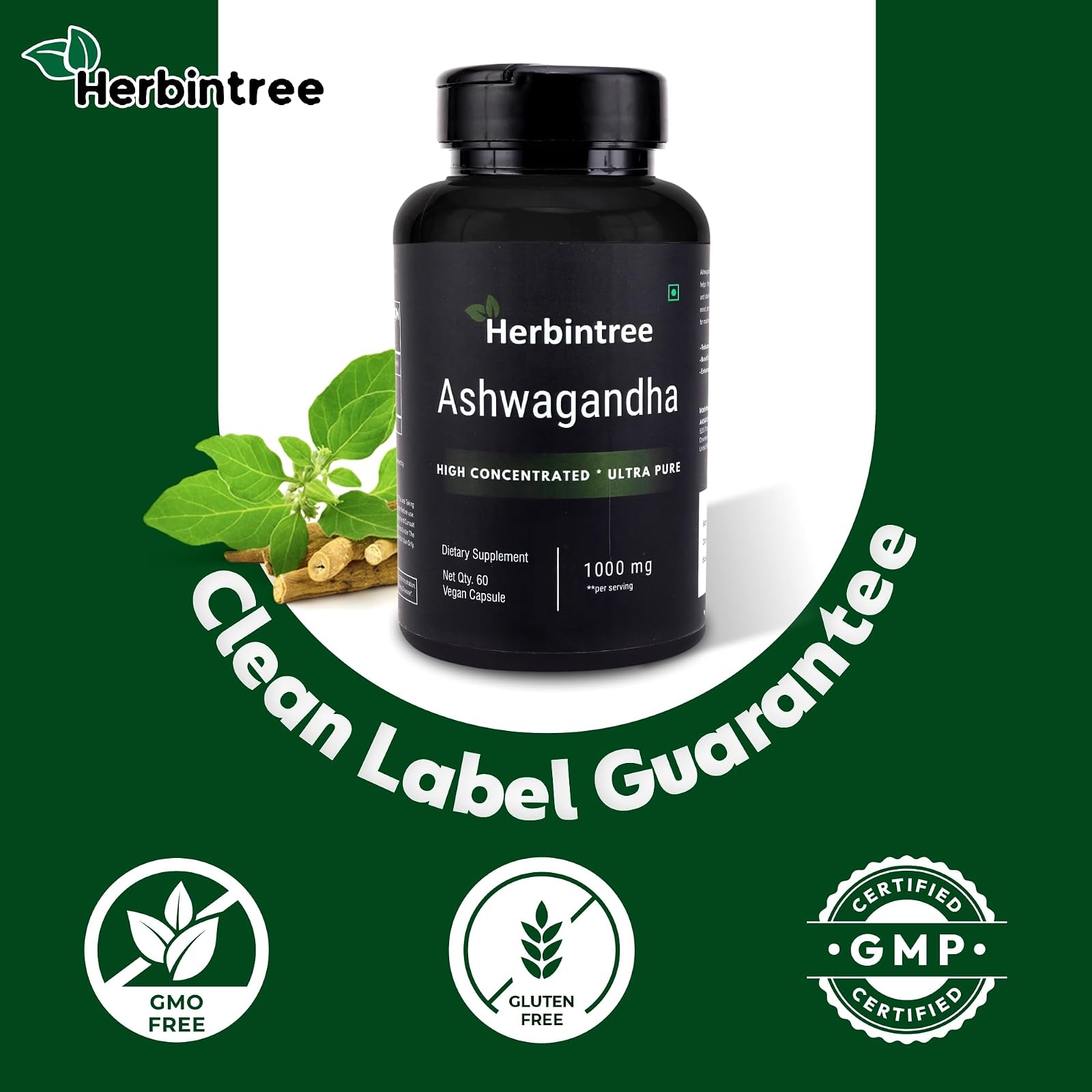 vegan Ashwagandha capsules for wellness