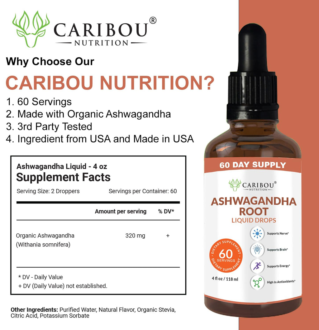 Vegan Ashwagandha drops for stress relief
