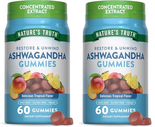 Vegan ashwagandha gummies with tropical flavour