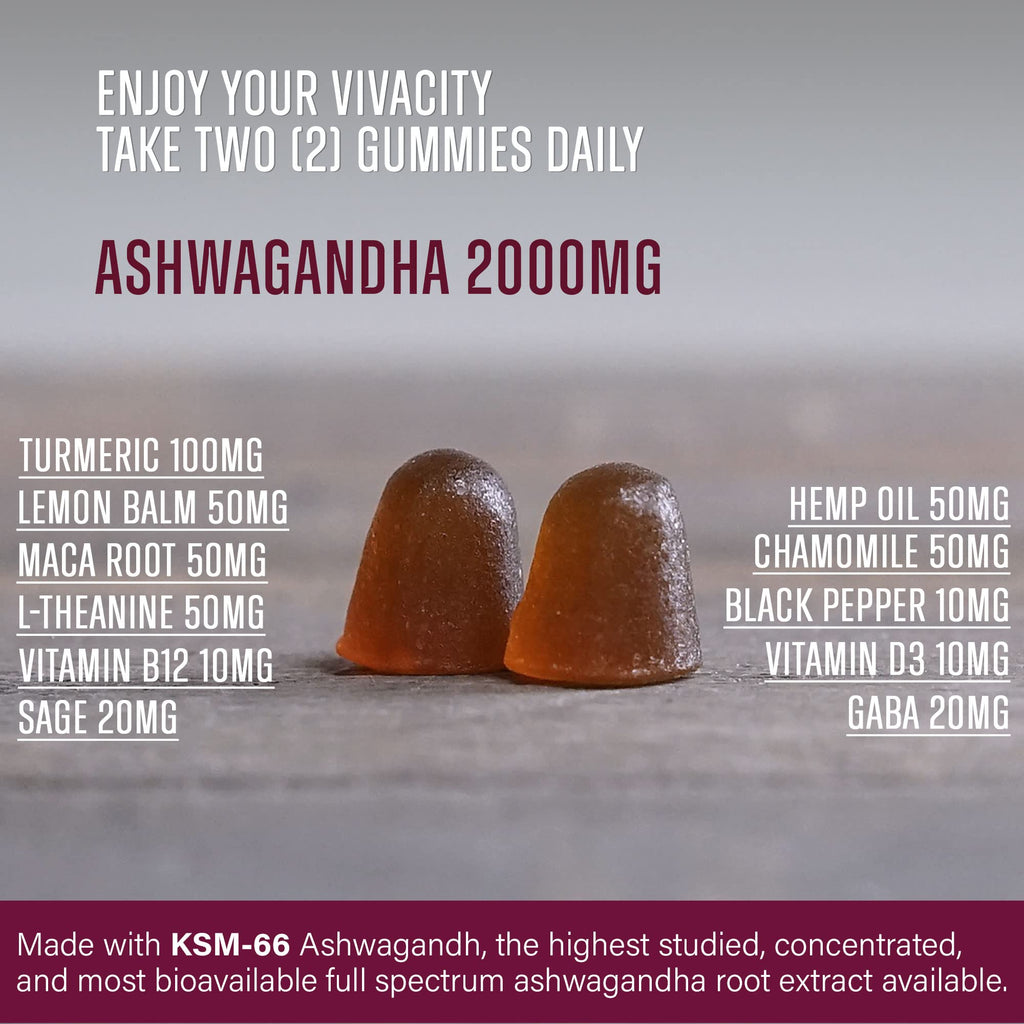 Vegan Ashwagandha gummies with turmeric