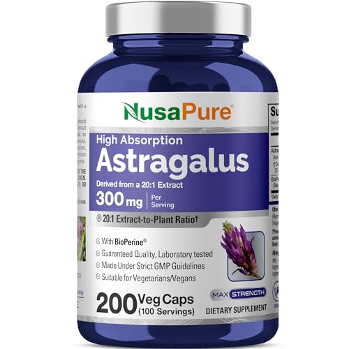 Vegan astragalus root capsules for wellness