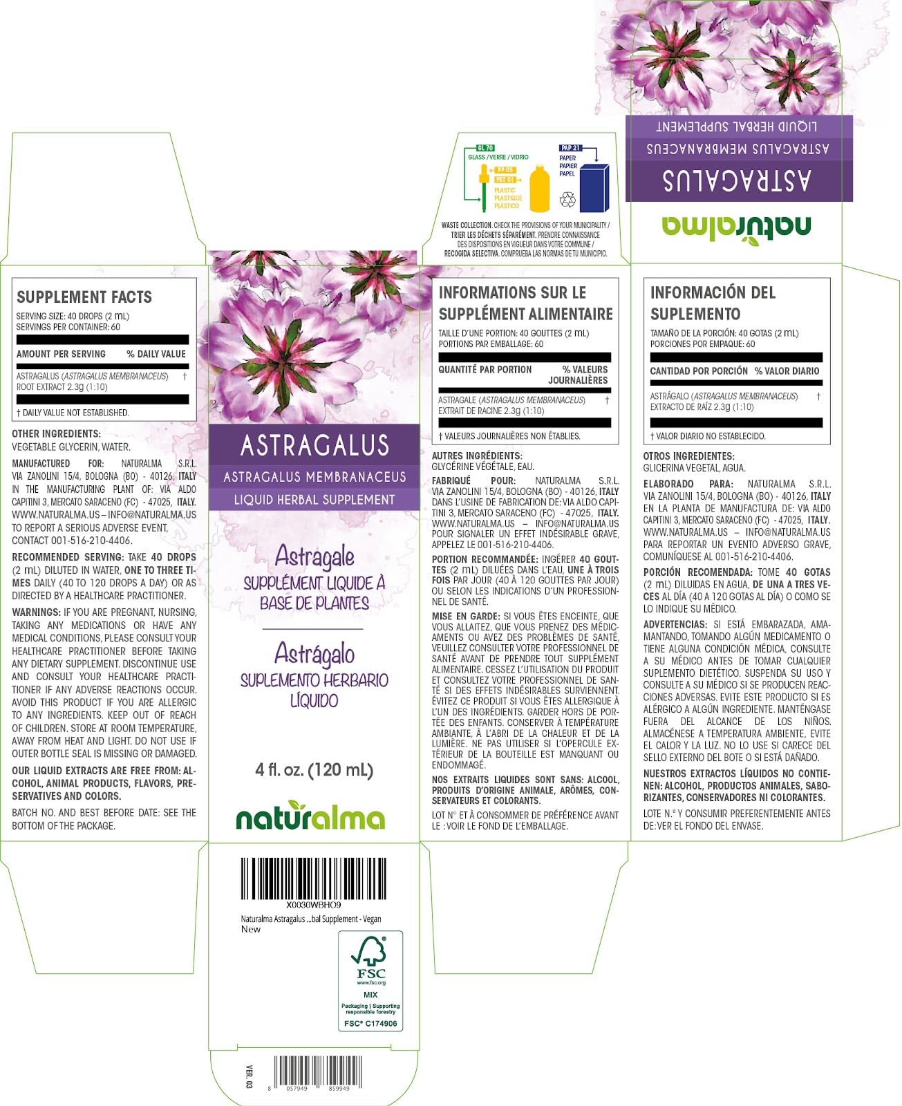 vegan astragalus root liquid drops