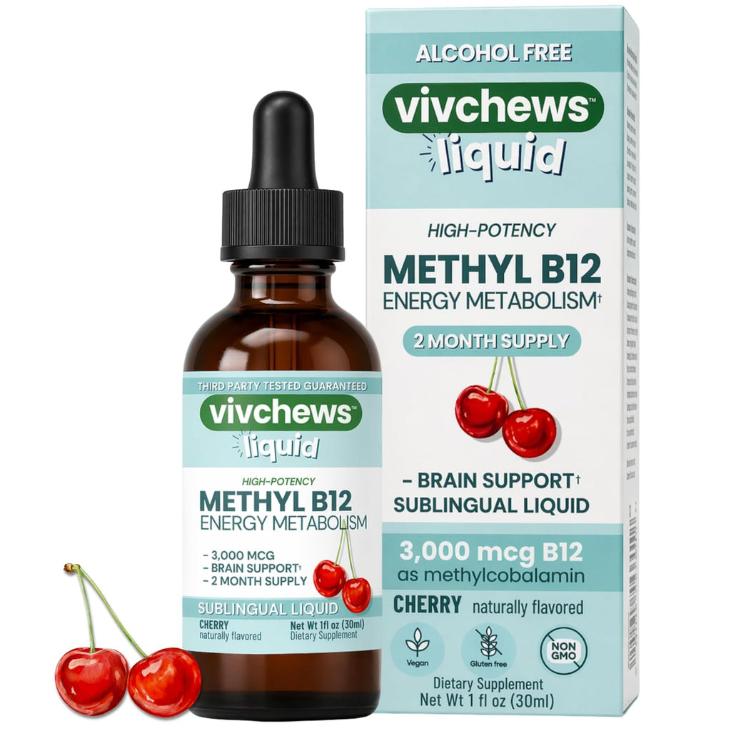 Vegan B12 liquid drops for energy